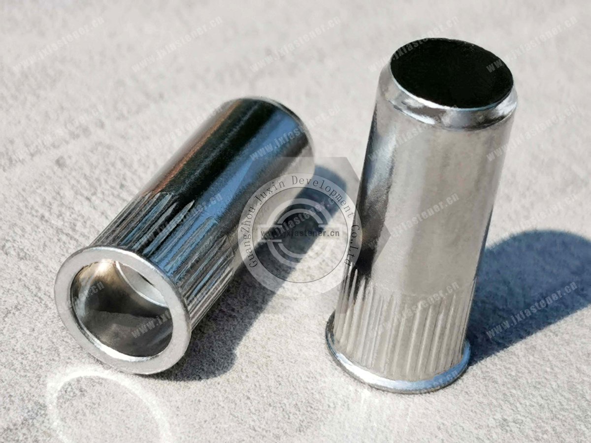 Thin Head Closed end Round Body Knurled Plain Blind Rivet Nuts—Closed ...