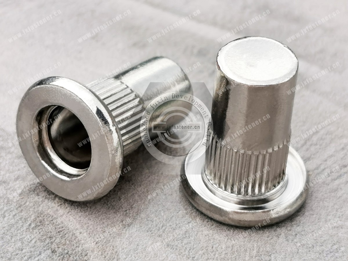 Flat Head Closed end Round Body Knurled Blind Rivet Nuts—Closed End ...