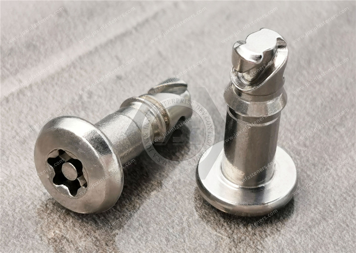 Quarter-Turn Stud, Size 6, T-type TORX pan head machine screws with Pin ...