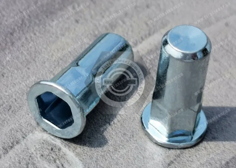 Flat Head Closed end Part Hexagonal body blind rivet nuts --Closed end ...