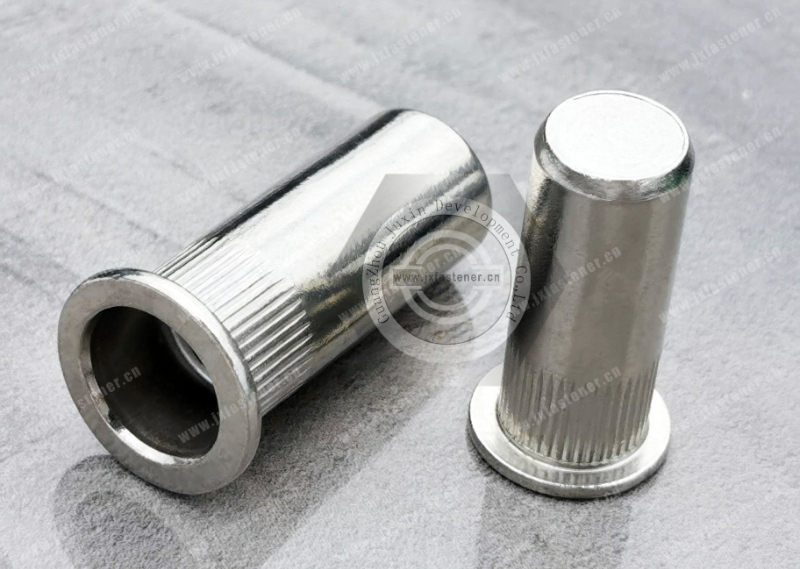 Flat Head Closed end Round Body Knurled Plain Blind Rivet Nuts—Closed ...