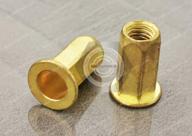 Flat Head Open Full Hexagonal Body Blind Rivet Nuts—Open End Wholesale