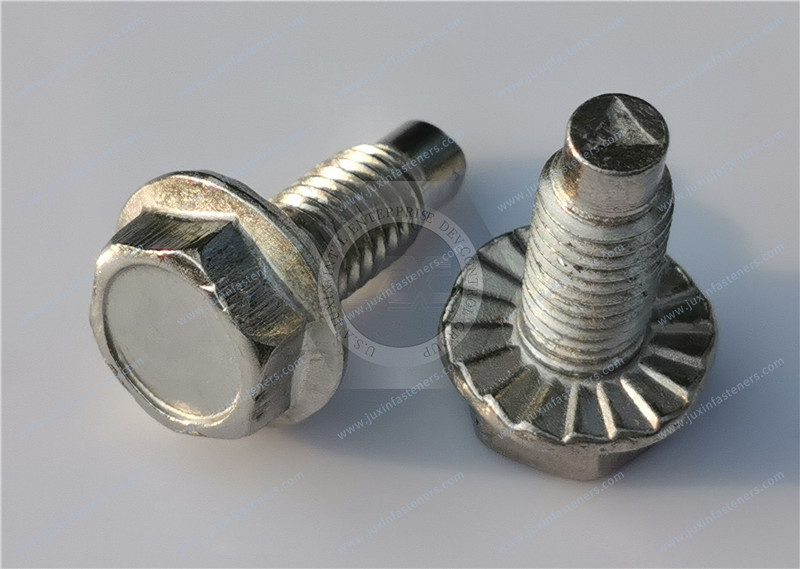 Stainless Steel Serrated-Flange Hex Head Screws Tail extension guide