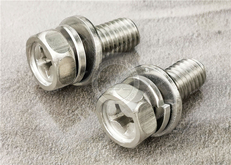 Stainless steel Cross Recessed Hexagon Bolt With Indentation,Single ...